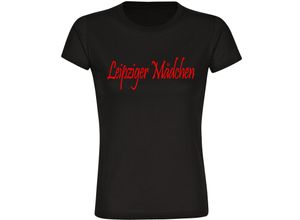4068859153809 - multifanshop Kinder T-Shirt - Leipzig - Leipziger Mädchen - Druck rot - Kind