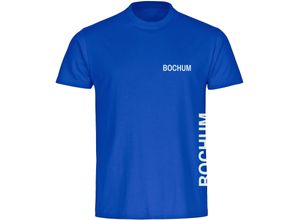 4068859015558 - multifanshop Herren T-Shirt - Bochum - Brust & Seite - Druck weiß - Männer