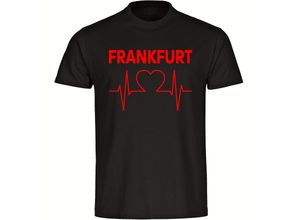 4068859106287 - multifanshop Kinder T-Shirt - Frankfurt - Herzschlag - Druck rot - Kind