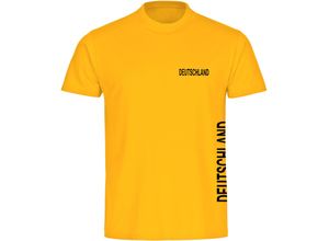 4068859246617 - multifanshop Herren T-Shirt - Deutschland - Brust & Seite - Druck schwarz - Männer