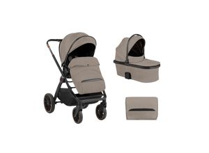 3800171210744 - Kikkaboo Kinderwagen Tiffany 2 in 1 Babywanne Sportsitz Wickeltasche PU-Räder hellbraun