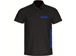 4068859198626 - multifanshop Poloshirt - Braunschweig - Brust & Seite - Druck blau - Polo