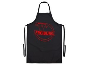 4068859136536 - multifanshop Grillschürze - Freiburg - Meine Fankurve - Druck rot - Schürze