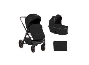 3800171210775 - Kikkaboo Kinderwagen Tiffany 2 in 1 Babywanne Sportsitz Wickeltasche PU-Räder black