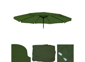 4057651524566 - Ersatz-Bezug für Sonnenschirm Carpi Pro Gastronomie Marktschirm mit Volant Ø 5m Polyester ~ grün