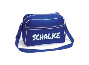 4068859398101 - multifanshop Retrotasche - Schalke - Textmarker - Druck weiß - Tasche