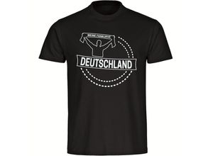 4068859257293 - multifanshop Kinder T-Shirt - Deutschland - Meine Fankurve - Druck weiß - Kind