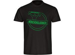 4068859179175 - multifanshop Herren T-Shirt - Mönchengladbach - Meine Fankurve - Druck grün - Männer