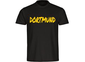 4068859490492 - multifanshop® Herren T-Shirt - Dortmund - Textmarker - Druck gelb - Männer