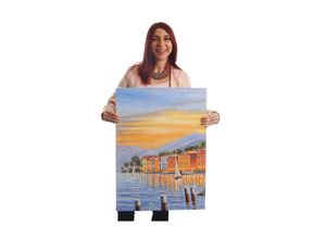 4052826182473 - Wandbild Küste 100% handgemaltes Ölgemälde Gemälde XL 70x50cm