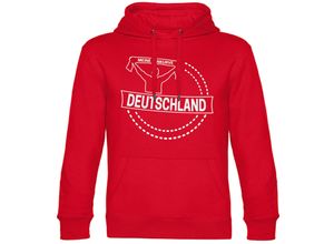 4068859267988 - multifanshop Kapuzen Sweatshirt - Deutschland - Meine Fankurve - Druck weiß - Hoodie