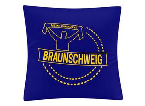 4068859204112 - multifanshop Kissenbezug - Braunschweig - Meine Fankurve - Druck gelb - Kissen