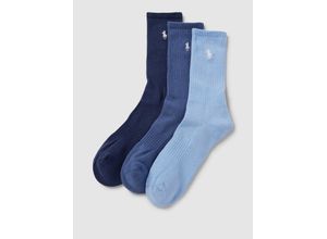 3616539859070 - - 3er-Set Socken in Marineblau und Blau mit Logo