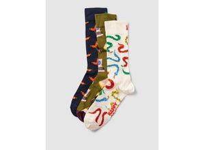 7333102617917 - Socken mit Allover-Muster Modell Happy Camper im 3er-Pack