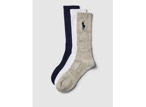 3616532108960 - Socken mit Label-Stitching im 3er-Pack Modell BIG PONY