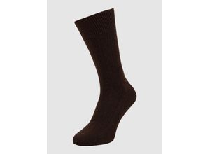 4004758372965 - Socken Herren Schurwolle braun Uni & Uninah