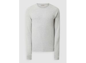 5714494306603 - JACK & JONES Rundhalspullover JJEHILL Light Grey Melange Unifarben Grau - Gr L