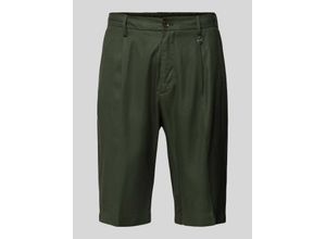 8052136621491 - Slim Fit Leinenbermudas mit Bügelfalten