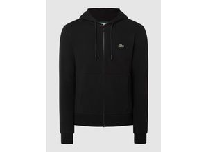 3666354875687 - LACOSTE Sweatjacke Herren Baumwolle schwarz Raute und Karo