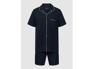 4007066271258 - Pyjama kurz Interlock dunkelblau - Fine Interlock 56