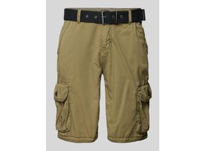 8719734453939 - Regular Fit Cargoshorts mit Stoffgürtel Modell DURRAS