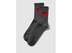 4063535997807 - HUGO Bodywear - 2er-Pack Crew-Socken in Grau mit Markenlogo