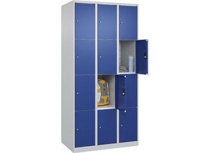 4067521351925 - Schließfachschrank Classic Plus enzianblau lichtgrau 080000-304 S10003 12 Schließfächer 900 x 500 x 1850 cm 4067521351925 C