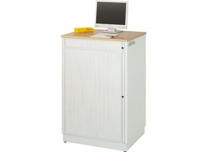 4040376051905 - Computer-Arbeitsplatz HxBxT 1100 x 720 x 660 mm lichtgrau   enzianblau