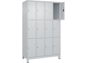 4066681682047 - Schließfachschrank Classic Plus lichtgrau 080010-403 S10009 12 Schließfächer 1200 x 500 x 1950 cm 4066681682047 C+P-Möbel