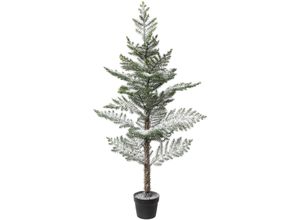 4064118886297 - Künstlicher Weihnachtsbaum CREATIV DECO Weihnachtsdeko künstlicher Christbaum Tannenbaum Weihnachtsbäume Gr Höhe 128 cm bis grün Kunstweihnachtsbäume Künstliche Weihnachtsbäume Im Topf  Beschneite Optik