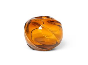 5704723273417 - Vase Water Swirl Round orange Ø 21 cm Glas