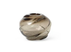 5704723273431 - Vase Water Swirl Round rauchgrau Ø 21 cm Glas