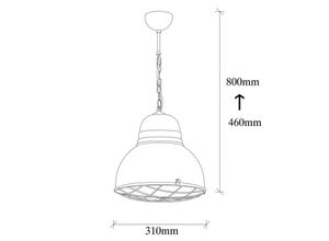 8681875494136 - Hängeleuchte Saglam 3729 gelb Eisen Ø 32 cm