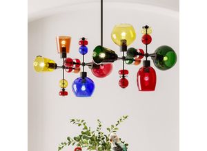 4025621555841 - Hängeleuchte Mazzo Otto Glas multicolor achtflammig