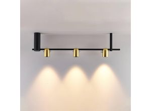 9010870534773 - Molto Luce Hängelampe Nuun SD schwarz goldfarben 3-flg