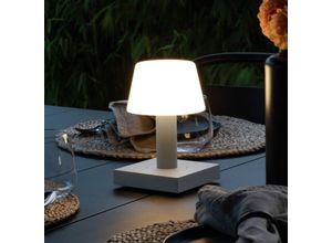 7318308252520 - - Kleine led Outdoor Akku Tischleuchte monaco per usb aufladbar Weiß h 19cm