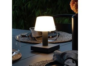 7318308253725 - - Kleine led Outdoor Akku Tischleuchte monaco per usb aufladbar Anthrazit h 19cm