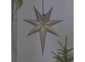 7391482032348 - Star Trading Weihnachtsstern Ozen von Star Trading 3D Papierstern Weihnachten in Grau Dekostern zum Aufhängen mit Kabel E14 Fassung B 55 cm H65 cm