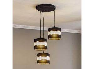 5902349228846 - Helam Lighting - Helam helen Cluster Pendelleuchte Schwarz Gold 35cm