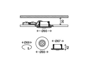 4002707271581 - Led Einbauleuchte Attach weiß Einbaustrahler Deckenspots - Briloner