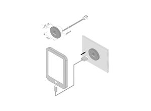 4051268253420 - Steckdose USB-A + USB-C stahl Möbeleinbau 24V-Eingang 20W