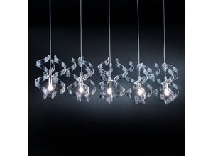 8058983362716 - Metallux Hängeleuchte Crystal fünfflammig