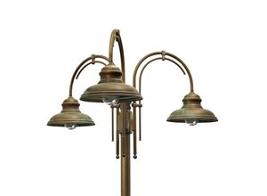 8021035015892 - Moretti Luce Mastlampe Luca messing antik-kupfer Doppelarm 3fl