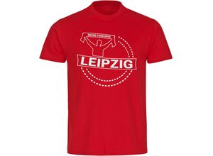 4068859138981 - multifanshop Herren T-Shirt - Leipzig - Meine Fankurve - Druck weiß - Männer