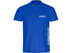 4068859016784 - multifanshop Herren T-Shirt - Darmstadt - Brust & Seite - Druck weiß - Männer