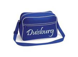 4068859066666 - multifanshop Retrotasche - Duisburg - Schriftzug - Druck weiß - Tasche