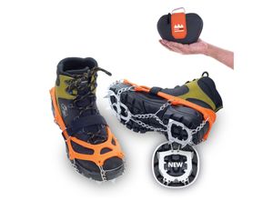 3838723283359 - Mount Track -Schuhkrallen Eiskrallen -Steigeisen Schuhketten Spikes 33-48 Größe L (41-44)