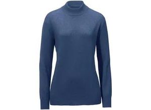 4061389183209 - Stehbund-Pullover Modell Sabrina Seide Kaschmir blau 36