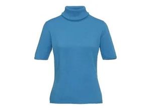 4061389338661 - Rollkragen-Pullover aus 100% Premium-Kaschmir Cashmere blau 38