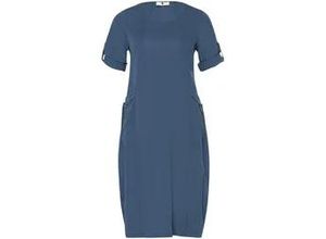 4065691432437 - Kleid aus 100% Leinen blau 48